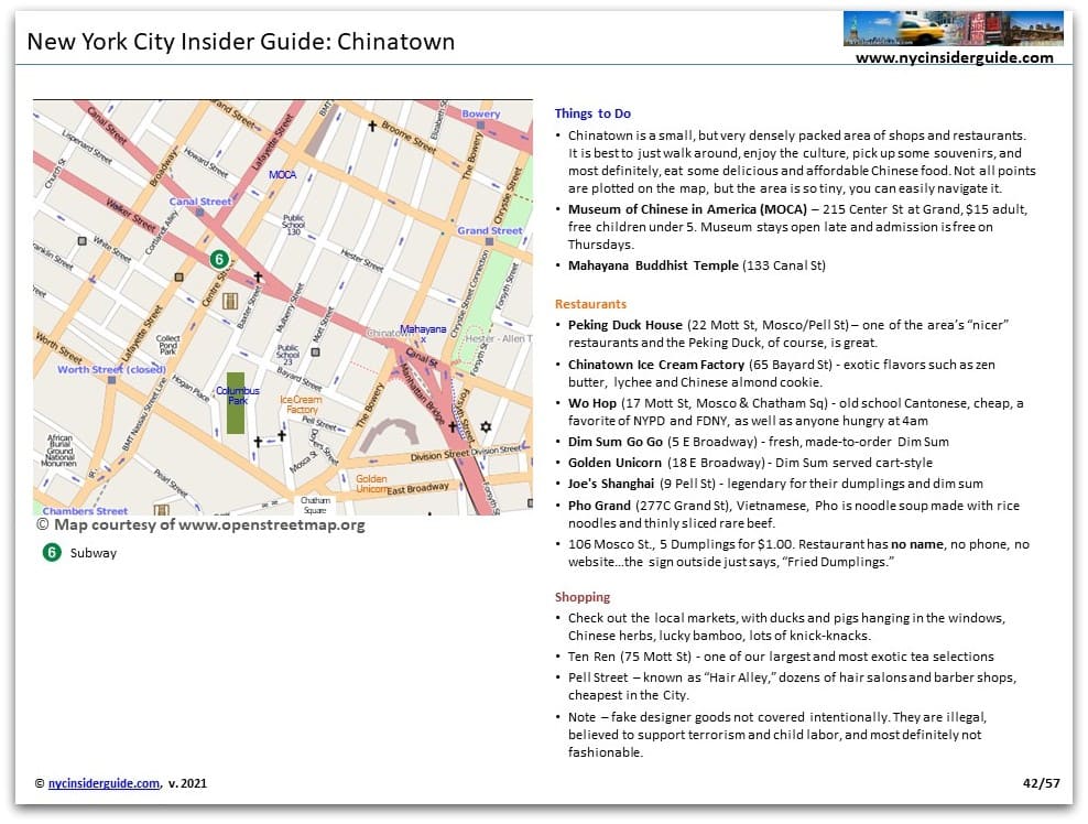 Chinatown NYC Map Guide | Hotels, Restaurants, Dim Sum